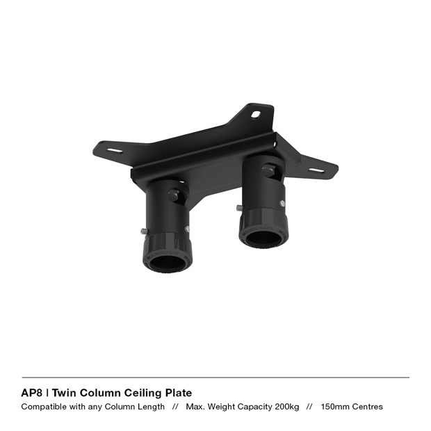 UNICOL | Twin Column Ceiling Plate with 150mm Centres (AP8)