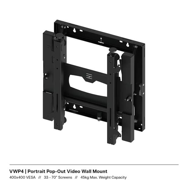 UNICOL | Adapta-Wall Portrait Pop Out Video Wall Mount (VWP4)