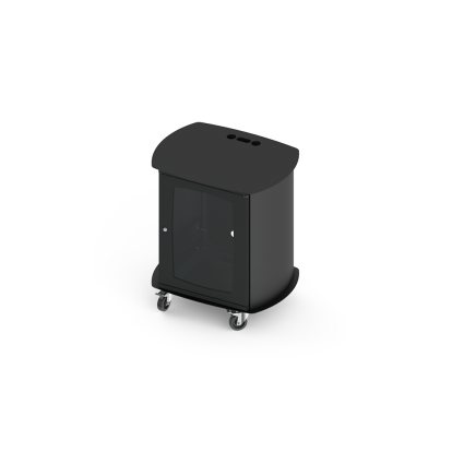 UNICOL | Single 442mm Rack Depth Oval AV Media Cabinet